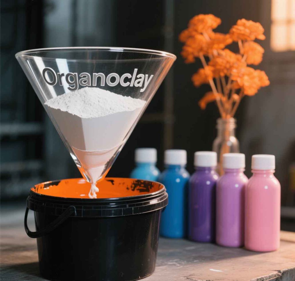 Organoclay for industrial use